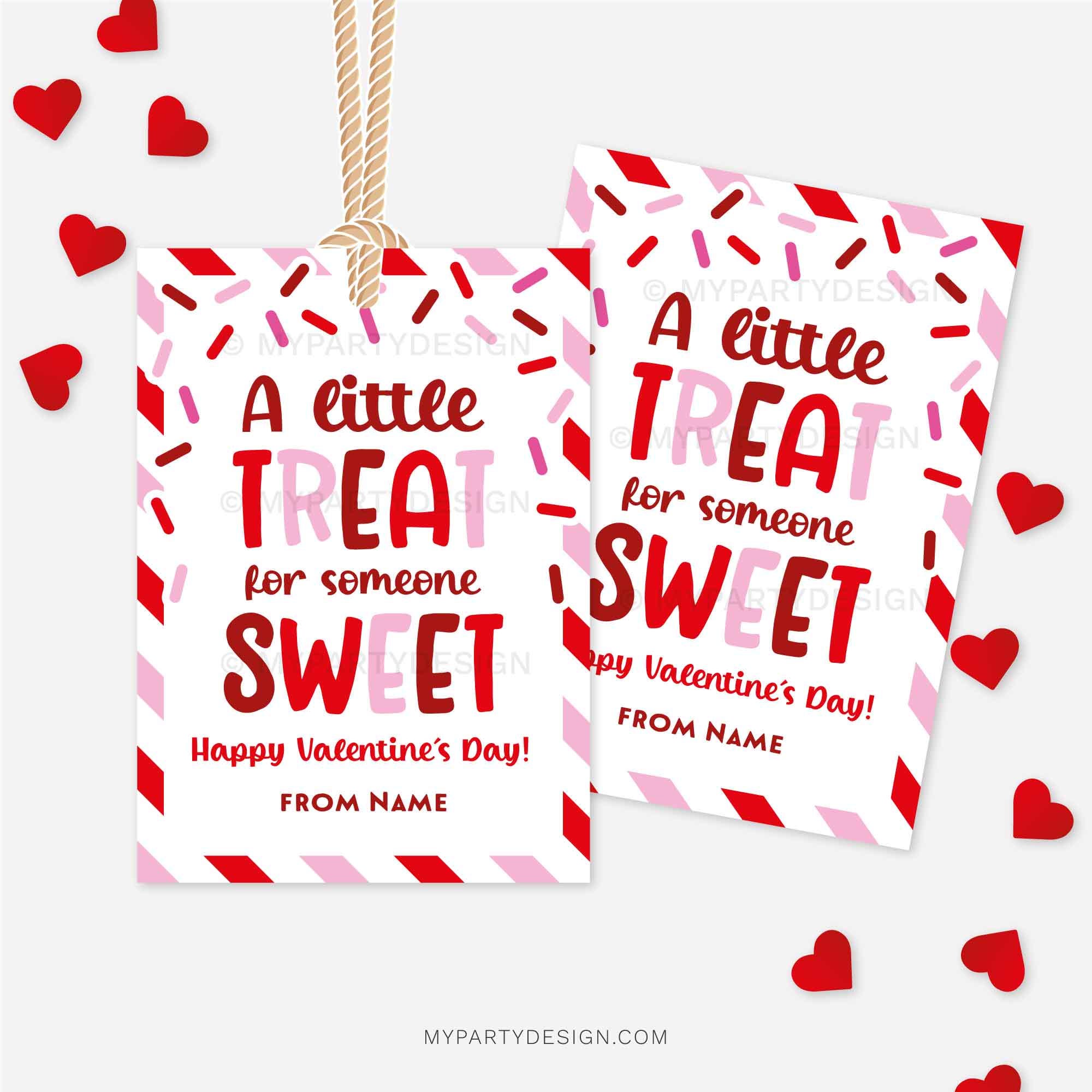 Valentines Treat for Someone Sweet Gift Tag, Valentine's Day Class ...