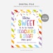 How Sweet It is Teachers & Staff Sign, Candy Chocolate Sweets Thank You ...