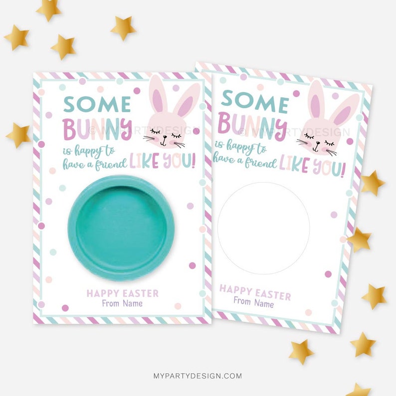 Easter Play Dough Card, Some Bunny Friend Tags for Classroom, Kids ...