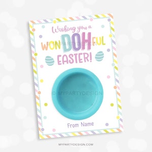 Wondohful Easter Cards, Play Dough Easter Tag for Classroom, Kids Class ...