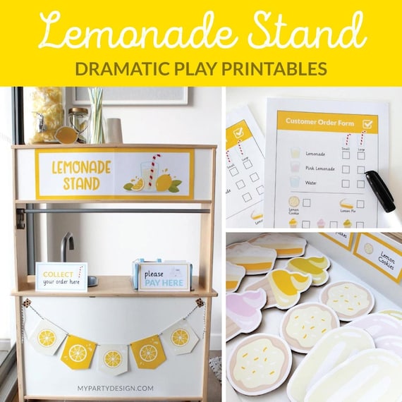 Lemonade Stand Dramatic Play Printables, Kids Summer Pretend Play ...