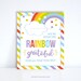 Rainbow Appreciation Sign, Over the Rainbow Grateful Print for Teachers ...