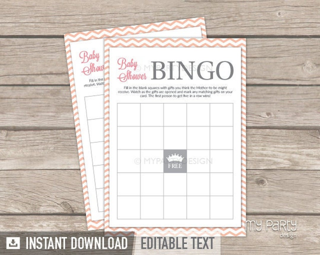 Baby Shower Bingo, Little Princess Babyshower Game, Girl Baby Bingo ...