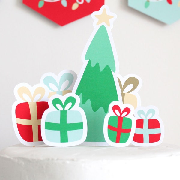 Printable Christmas Cake Topper - Etsy
