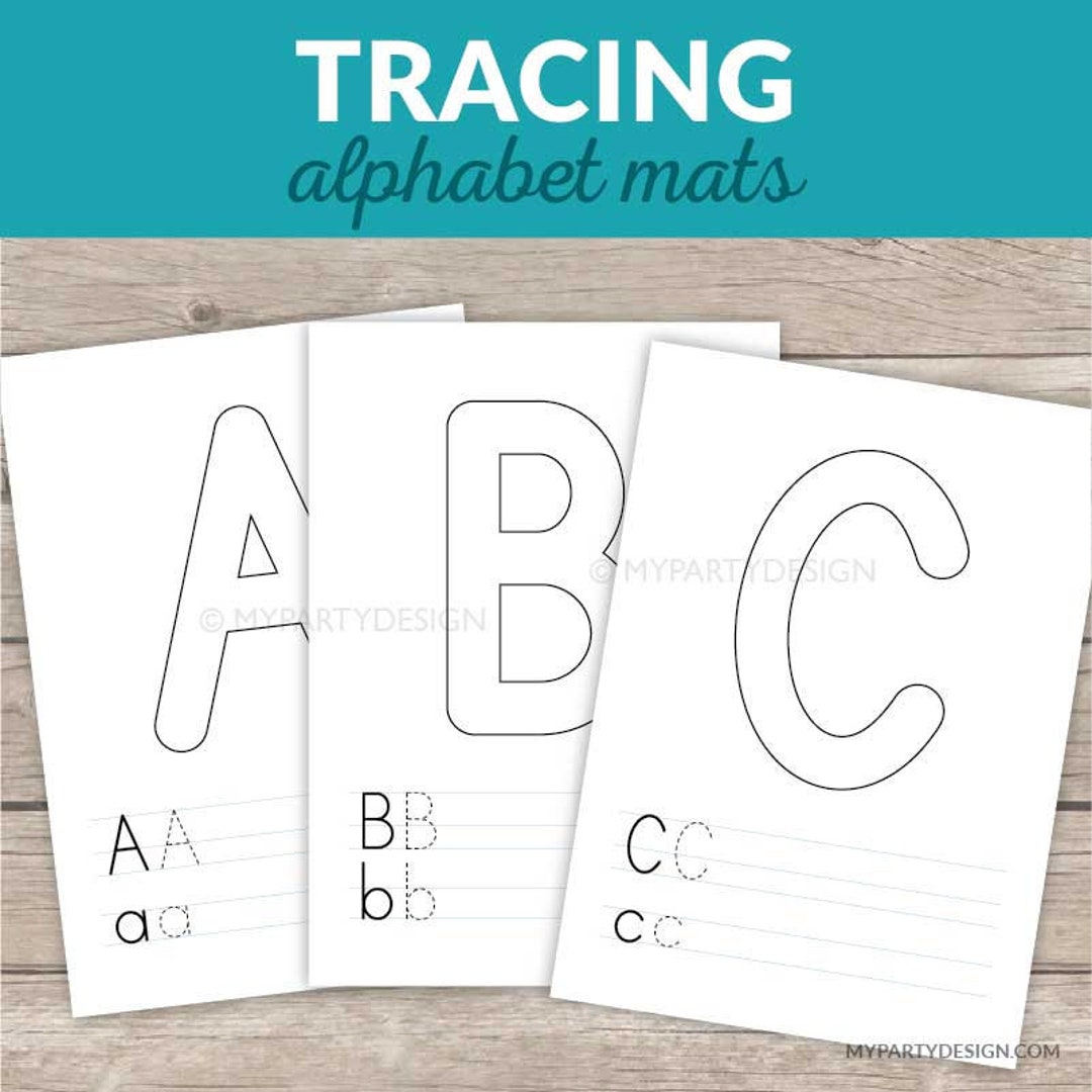 Alphabet Tracing Mats, Learning Letters Play Dough Mats, Printable ...