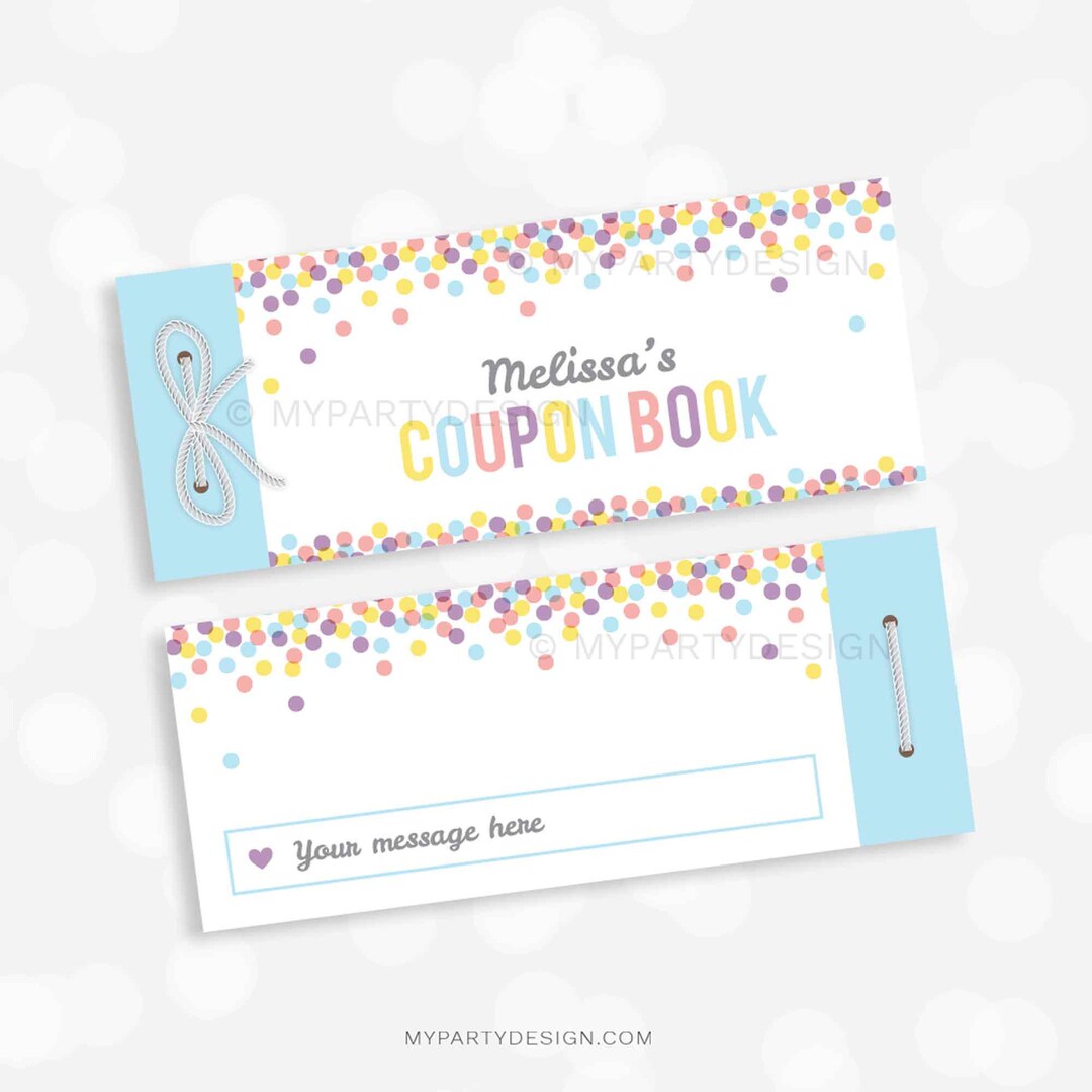 Personalized Coupon Book, Printable Birthday Coupons, Anniversary ...