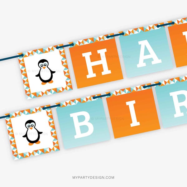 Penguin Banner - Etsy