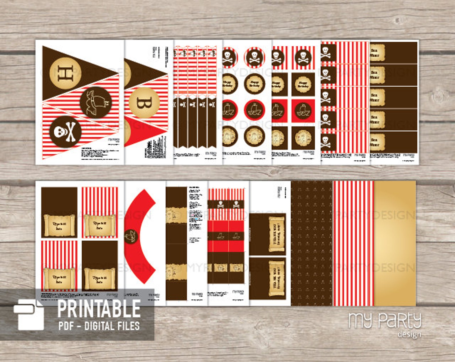 Pirate Birthday Decorations Party Pack Pirate Party Kit - Etsy