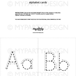 Alphabet Tracing Printable Cards, Letter Formation Homeschool Activity ...