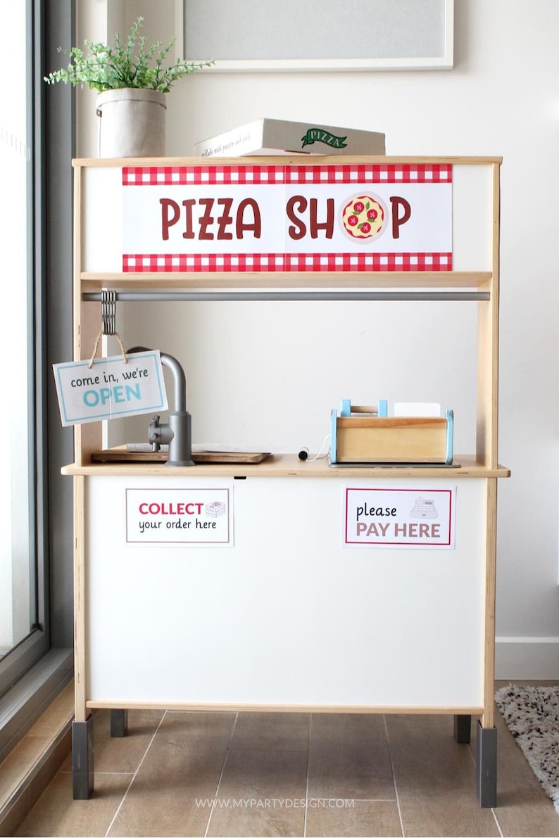 Pizza Shop Dramatic Play Printables, Kids Pizzeria Pretend Play, Pizza ...