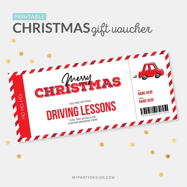 Printable Driving Lesson Voucher - Etsy UK