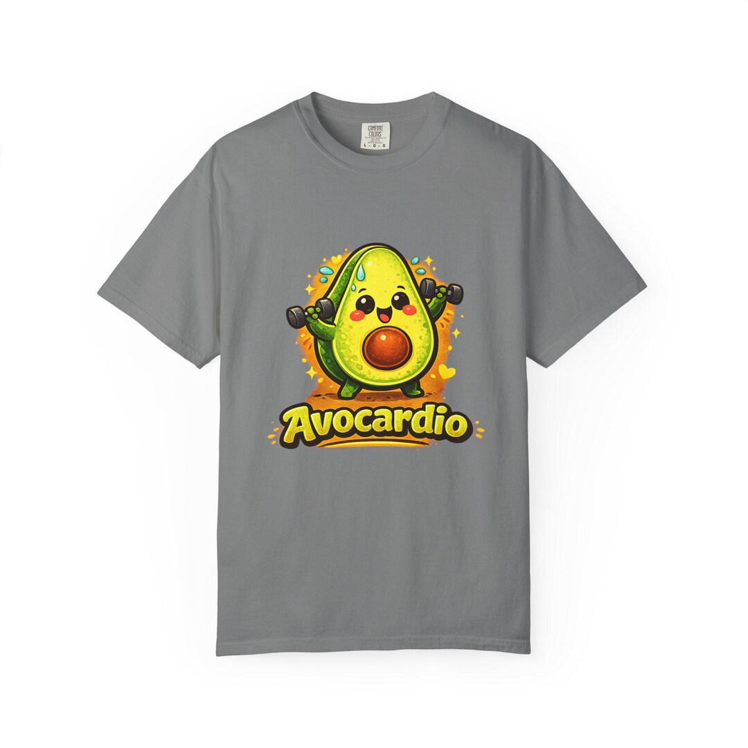Avocardio Funny Cartoon Avocado Fitness Tee - Etsy