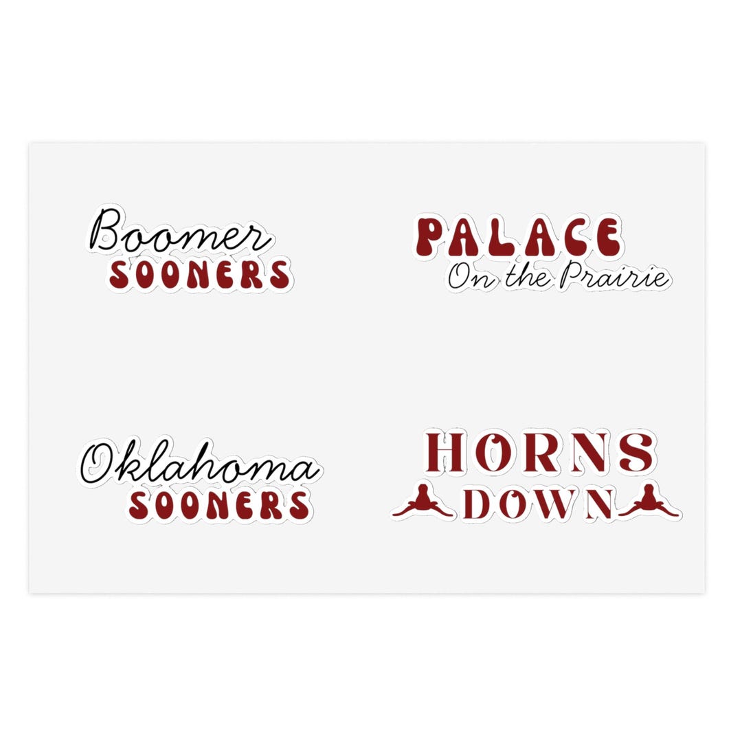 Oklahoma Sooner Ultimate Fan Sticker Bundle, 5 Sheets - Etsy
