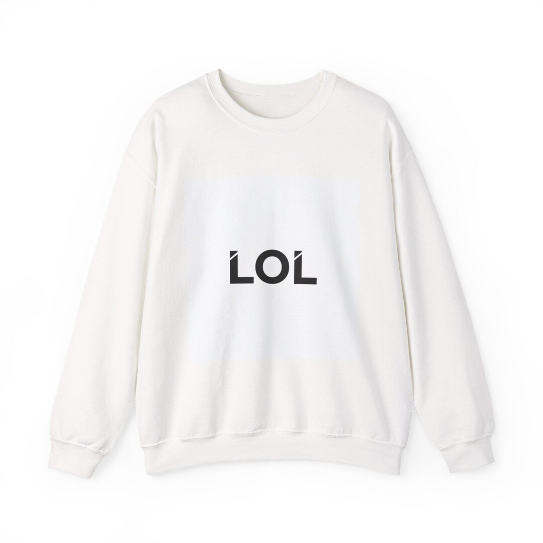 LOL Minimalist Text Sweatshirt | One Word Shirt, Deadpan Tee - Etsy