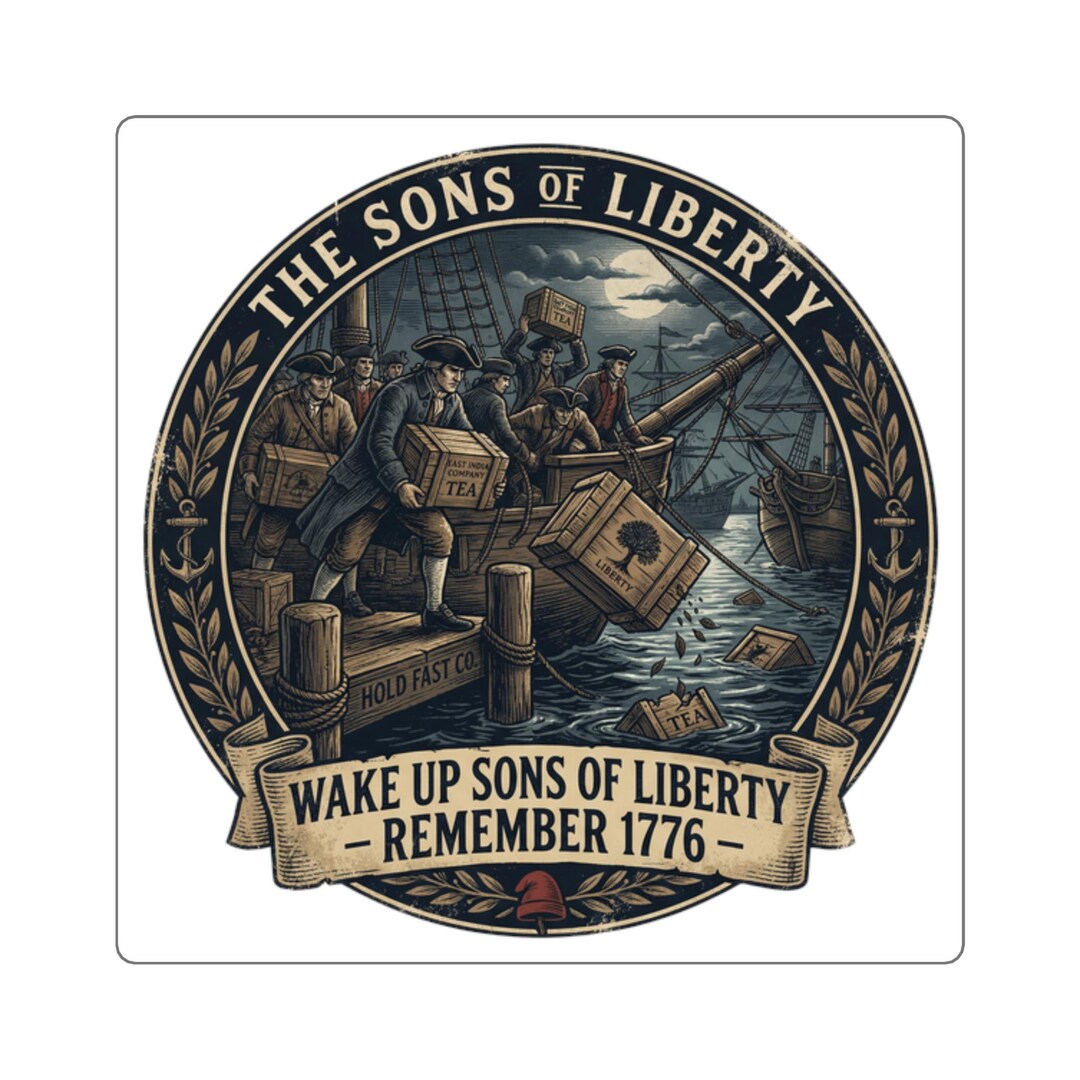 Sons of Liberty Boston Tea Party Sticker | Revolutionary 1776 ...
