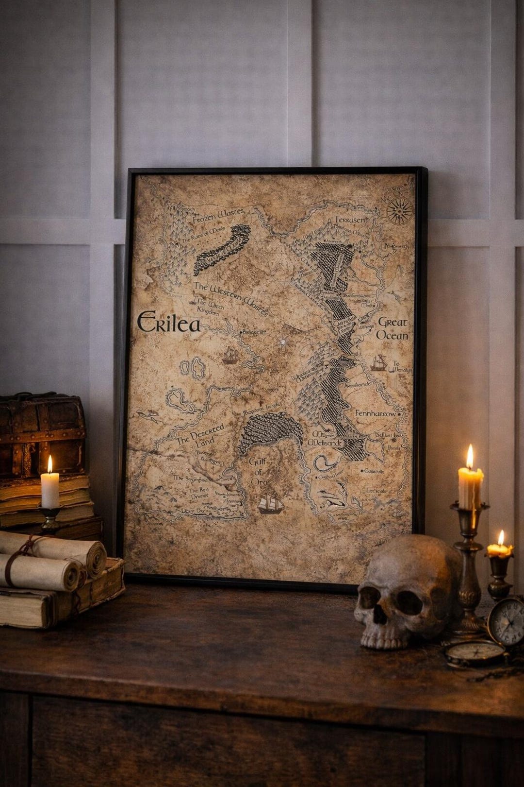 Throne of Glass Map Print | Erilea Fantasy Art (digital Download) - Etsy