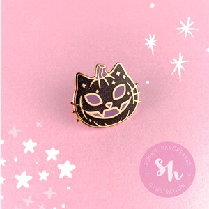 Pumkitty Pumpkin Halloween Hard Enamel Pin 5 Colours Available - Etsy