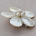 Pearl Brooch, Shell Brooch, Flower Brooch, Wedding Party, Bridesmaid ...