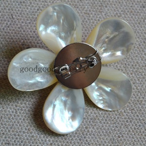 Flower Brooch,freshwater Pearl Brooch,shell Brooch,wedding Party ...