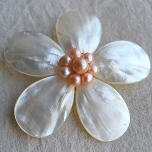 Pearl Brooch,shell Brooch,flower Brooch,wedding Party,bridesmaid Gift ...