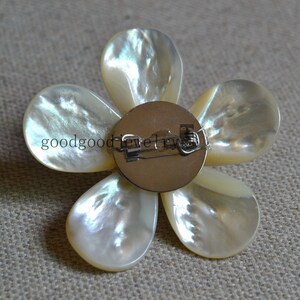 Flower Brooch,freshwater Pearl Brooch,shell Brooch,wedding Party ...