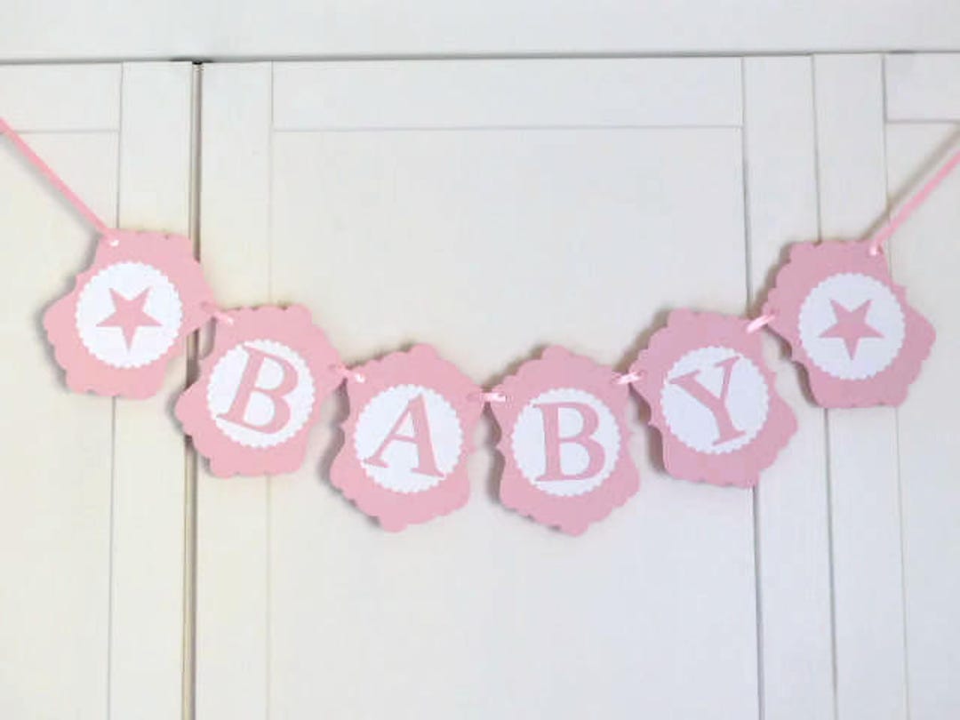 Baby Banner - Pink Baby Shower Banner - Etsy