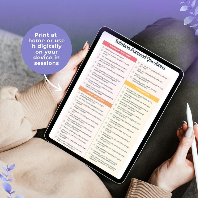 Solution Focused Questions | SFBT Cheat Sheet Reference Guide ...