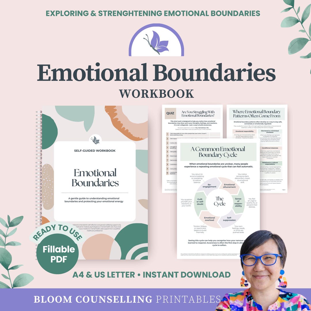 Emotional Boundaries Workbook, Strengthen Boundary, Emotional ...