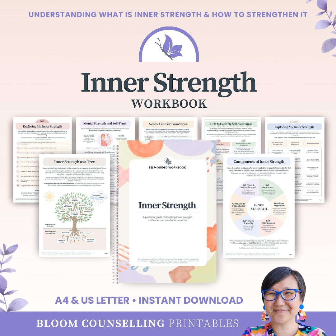 Inner Strength Workbook, Build Self Confidence, Self Esteem, Resilience ...