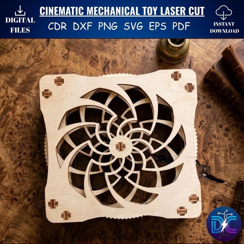 Mechanical Iris Shutter Toy Laser Cut File, Steampunk Kinetic Wood ...