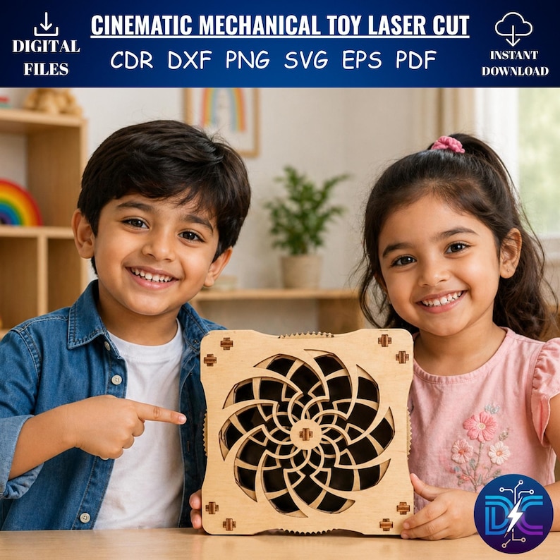 Mechanical Iris Shutter Toy Laser Cut File, Steampunk Kinetic Wood ...