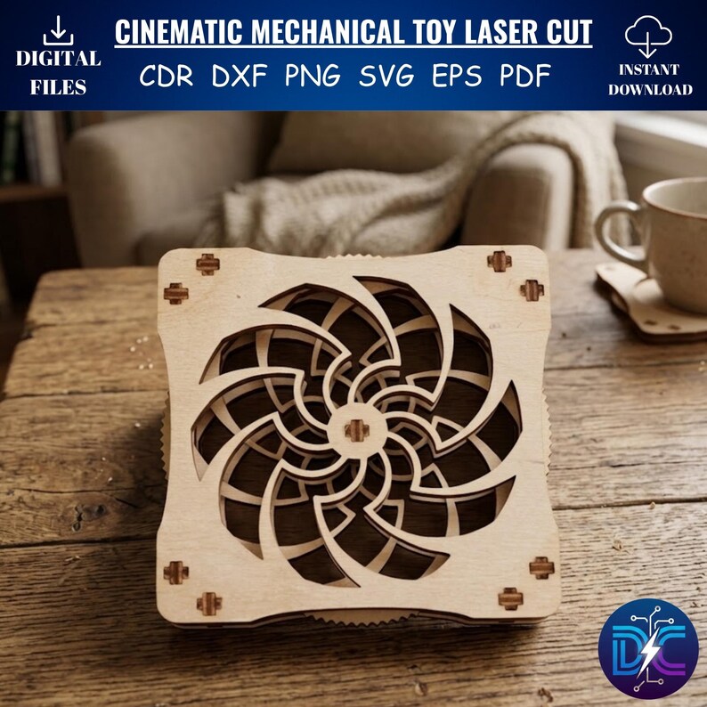 Mechanical Iris Shutter Toy Laser Cut File, Steampunk Kinetic Wood ...