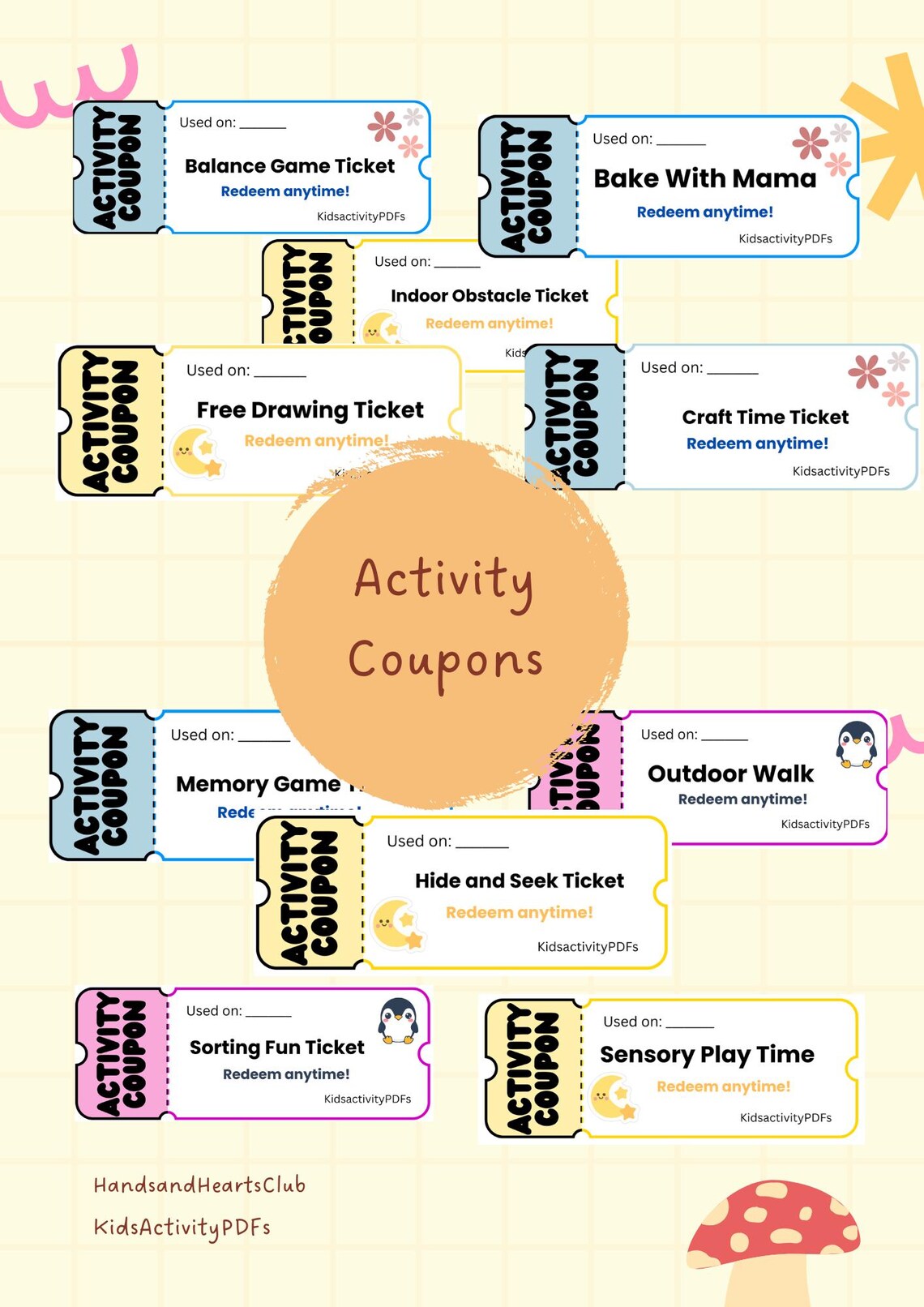 Kids Reward Tickets | 72 Activity, Learning, & Golden Tickets (PDF ...