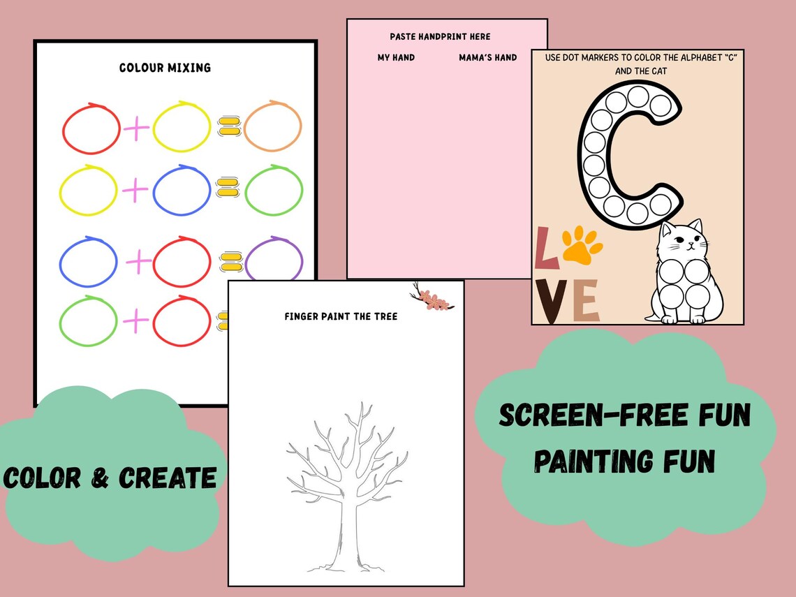 Toddler Learning Workbook | 32 Page Preschool Activities (printable) - Etsy