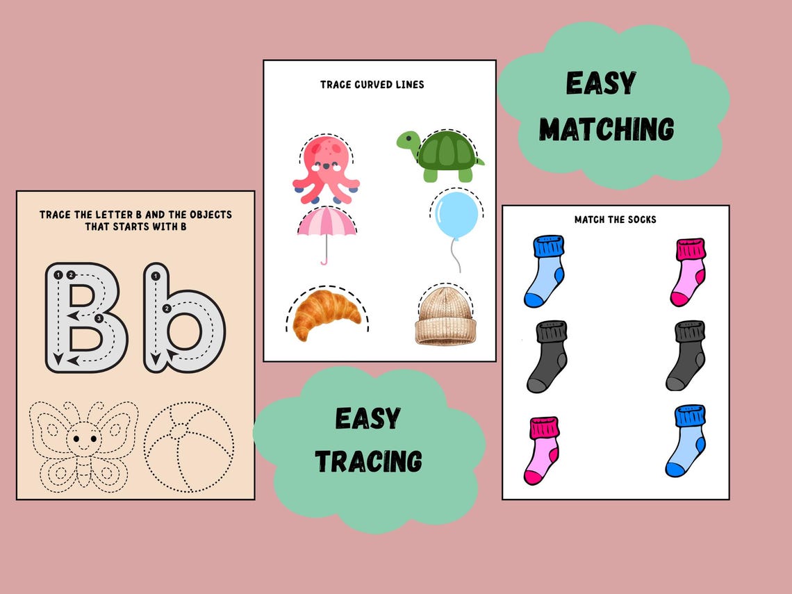 Toddler Learning Workbook | 32 Page Preschool Activities (printable) - Etsy