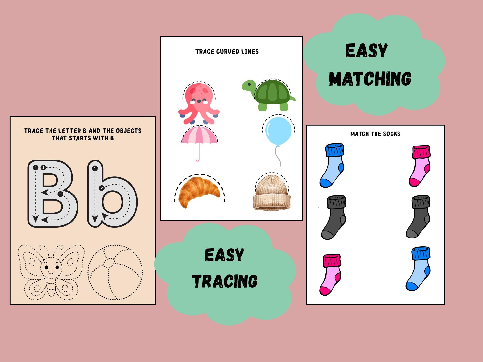Toddler Learning Workbook | 32 Page Preschool Activities (printable) - Etsy