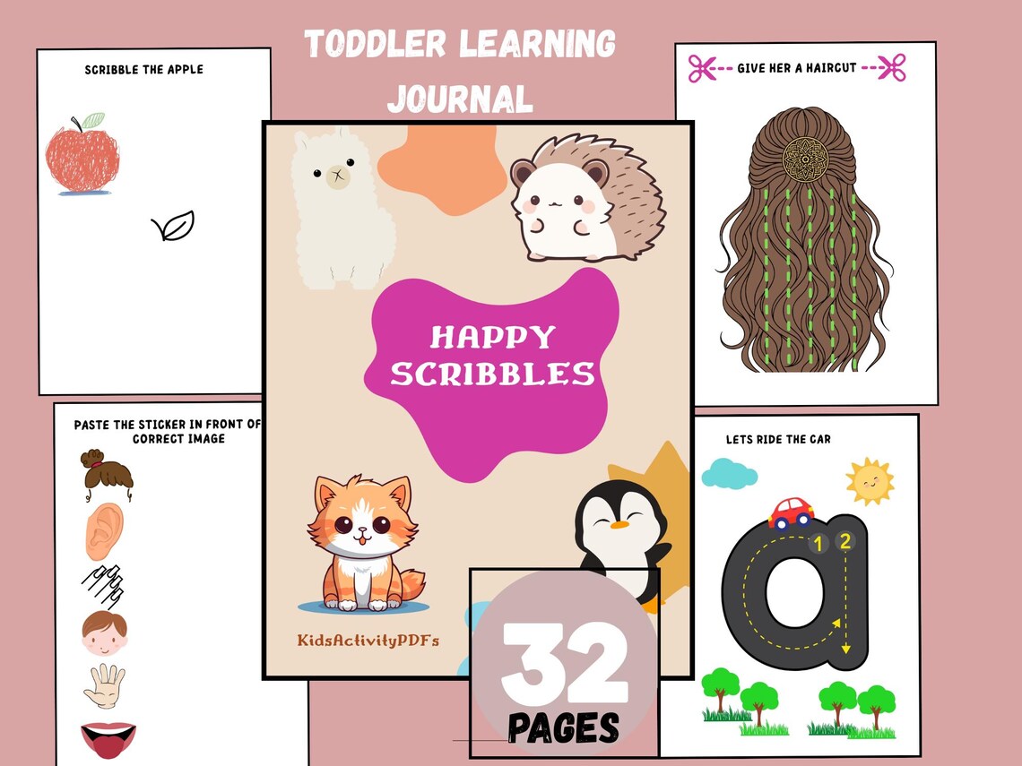 Toddler Learning Workbook | 32 Page Preschool Activities (printable) - Etsy
