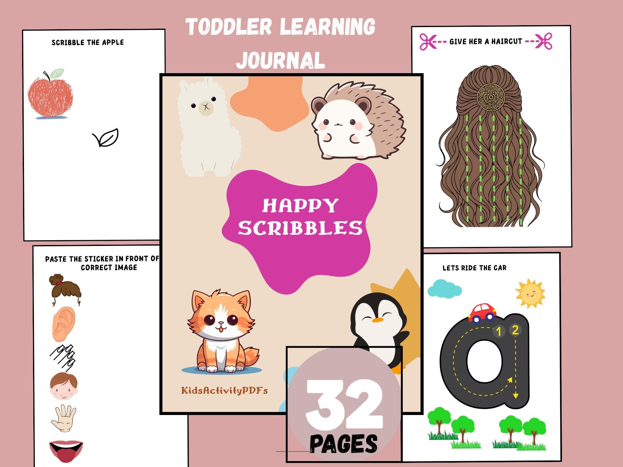 Toddler Learning Workbook | 32 Page Preschool Activities (printable) - Etsy