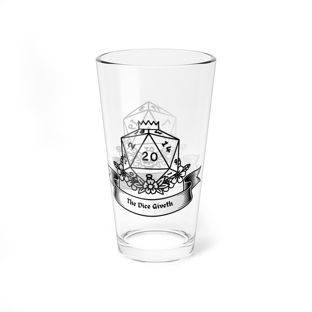 Dungeon and Dragon Theme Mixing Glass 16oz Cocktail Mixing Glass ...