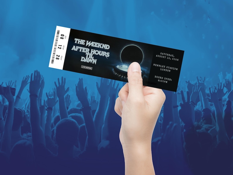 The Weeknd Concert Ticket Template, Editable Canva Design (digital ...