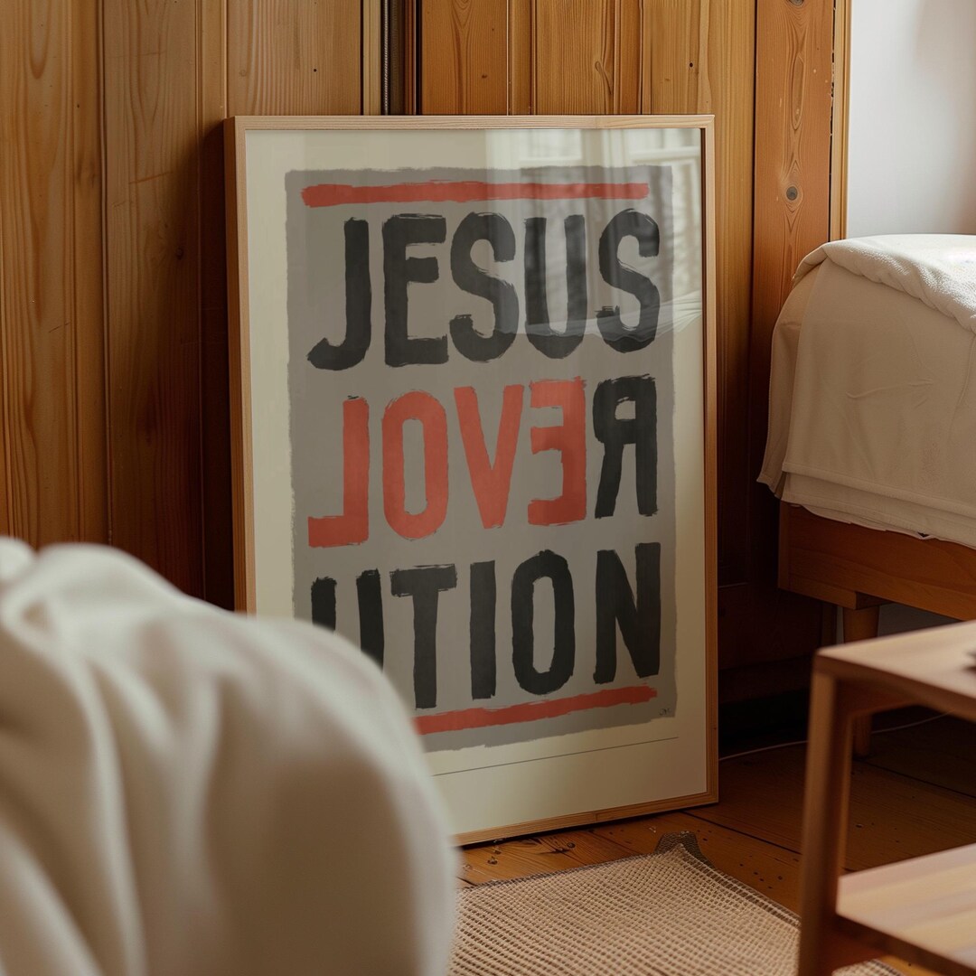 Jesus Revolution Christian Wall Art Printable | Faith-based Typography ...
