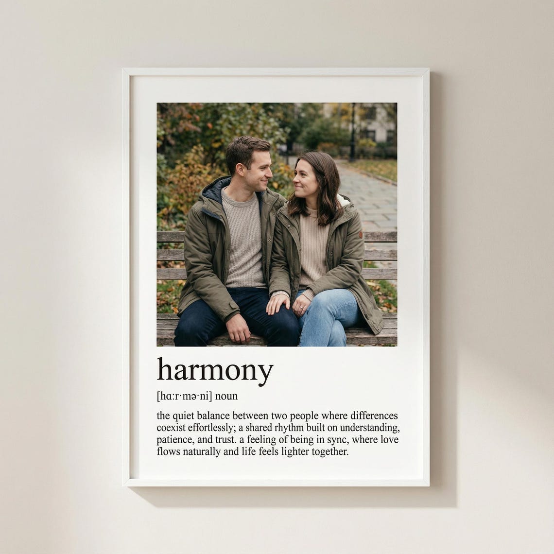 Personalized Couple Photo Definition Print – Harmony Wall Art (digital ...