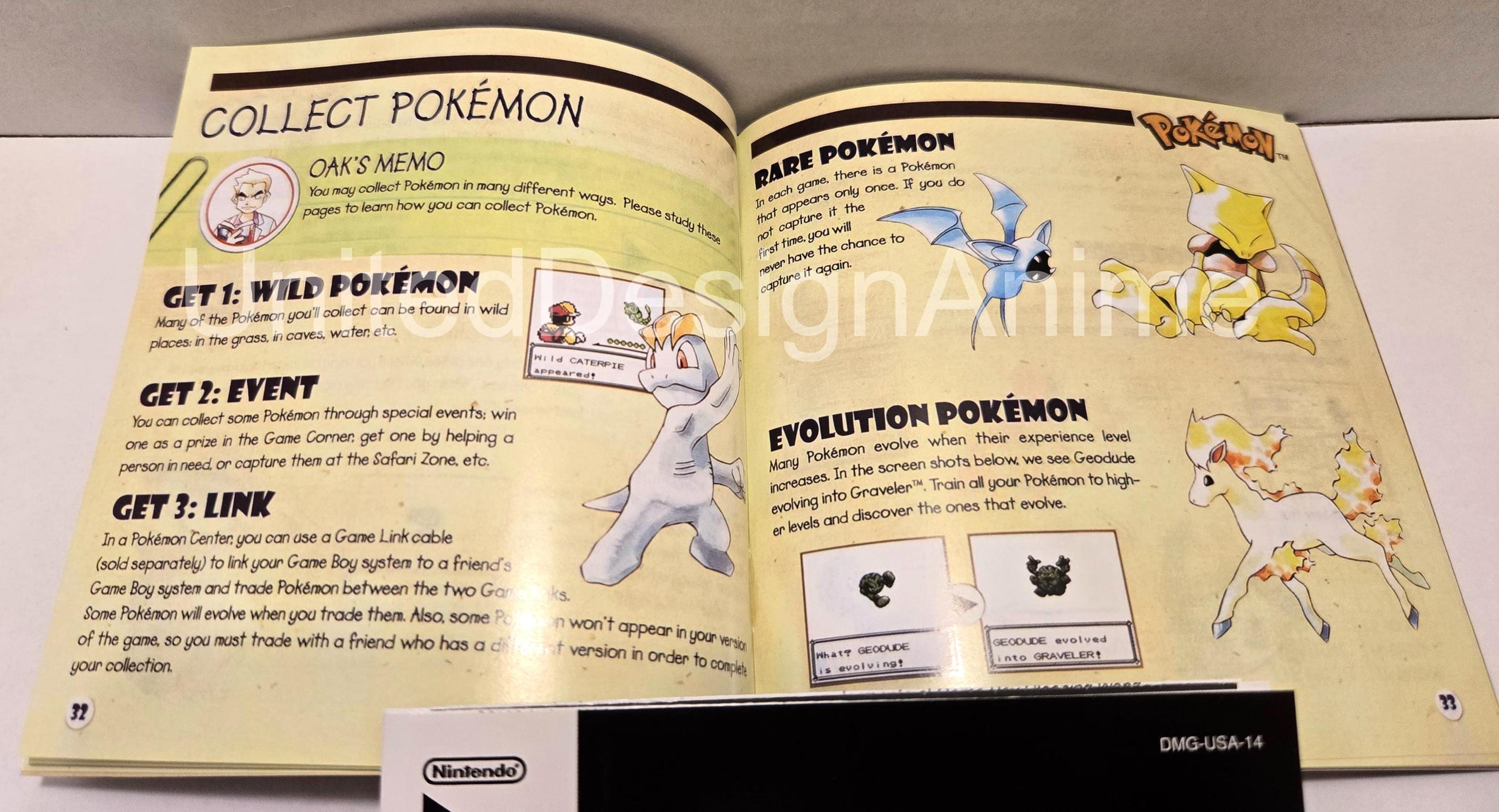 Pokémon Pokemon Game Boy, GBC, GBA High Quality Manual&instruction ...