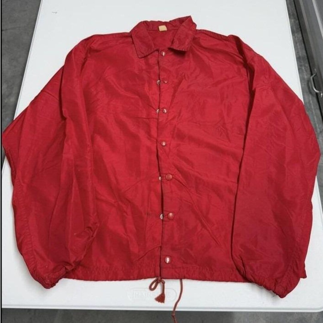 Vintage 50s Russell Red Lightweight Snap Button Jacket Windbreaker ...
