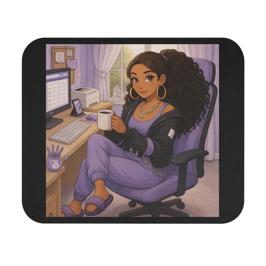 Cozy Girl Mouse Pad - Etsy