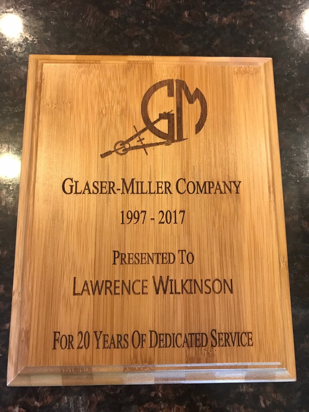 8"x10" Solid Bamboo Custom Engraved Plaque for Any Occasion - Etsy