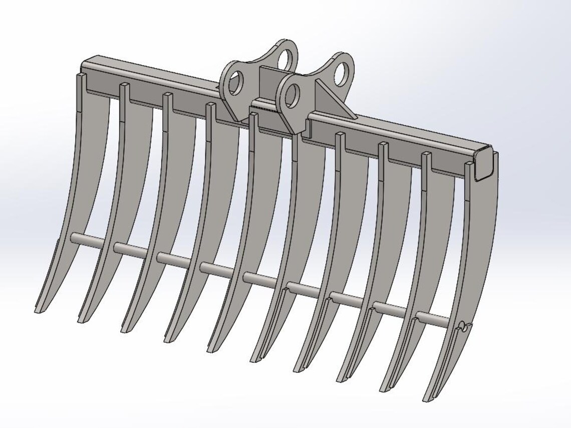 5.0T Excavator Stick Rake Design 1500 Mm Wide DXF Profiles - Etsy