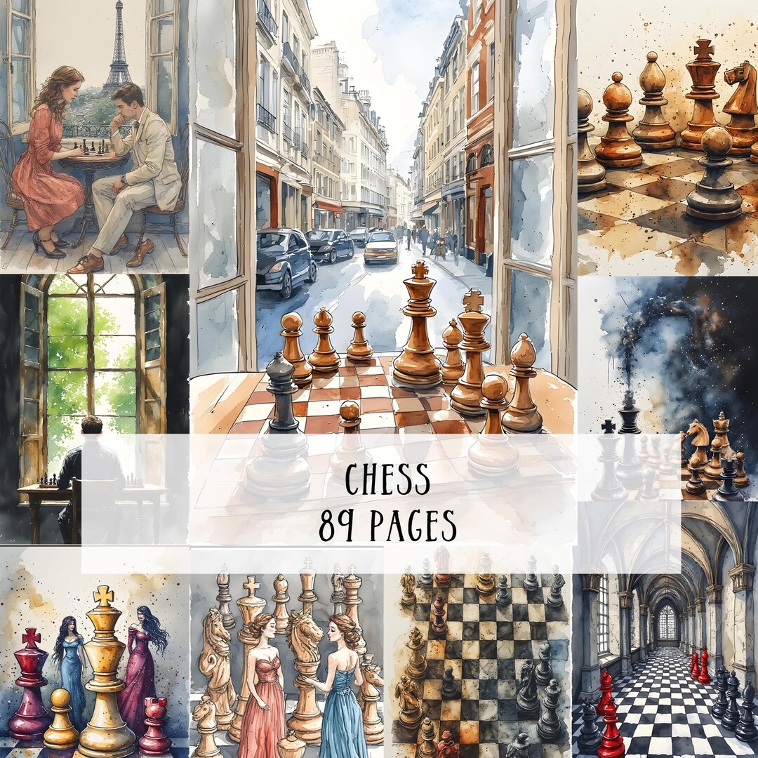 Chess Junk Journal Pages, Chess Journal, Vintage Junk Journal, Digital ...