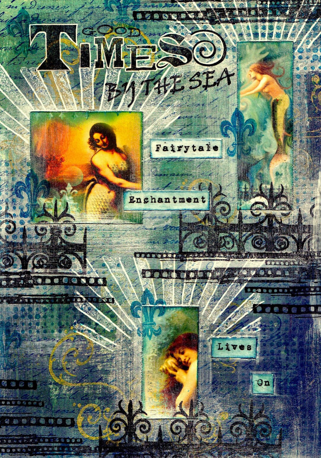 Mixed Media Art Print by the Sea - Etsy
