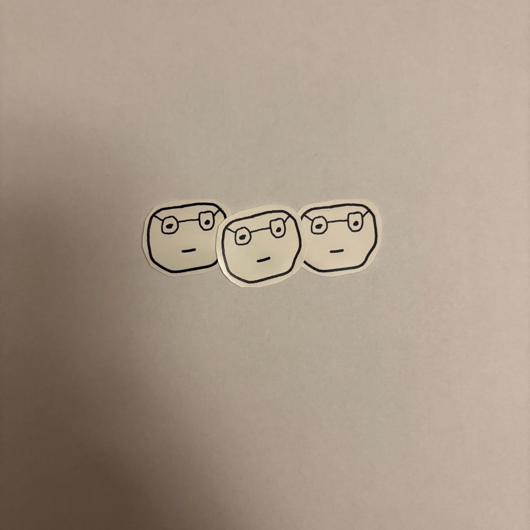 Einie Nerdy Face Sticker | Mood Sticker | Laptop & Water Bottle Decal ...